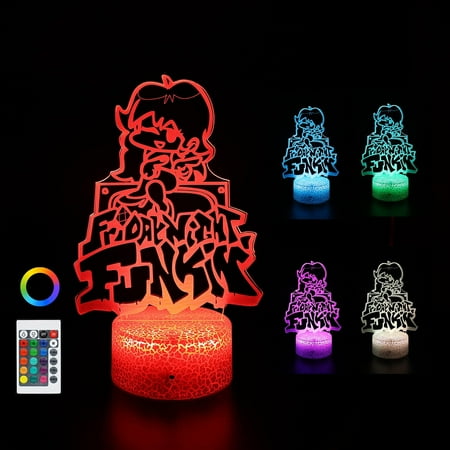 FNF Friday Night Funkin Smart Led Night Lights, 3D Illusion 16 Colors ...