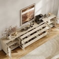 4 In 1 Multifunctional Chest of Drawers, Glass Door Dresser with 6 ...