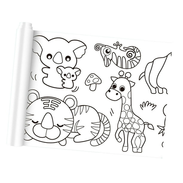 Art Paper Roll Sticky Coloring Book 30x300cm DIY Coloring Posters for ...