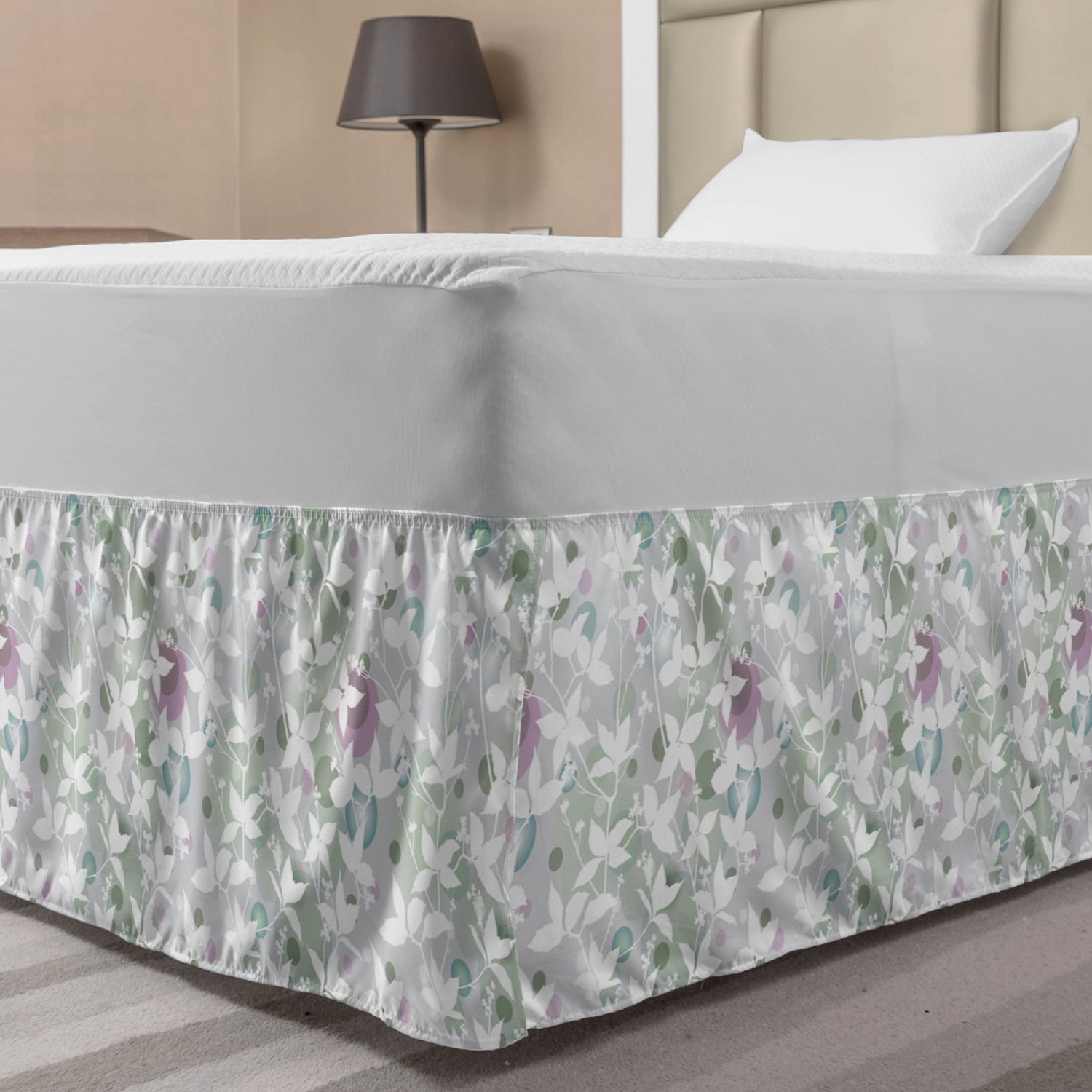 Floral Bed Skirt, Spring Seamless Pattern with Flowers in Vintage Style ...