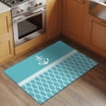 Area Rug Nautical Anchor on Blue Background Rectangle Area Rugs ...