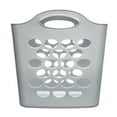 Mainstays Flexible Plastic Laundry Basket, Soft Silver, 6 Pack ...