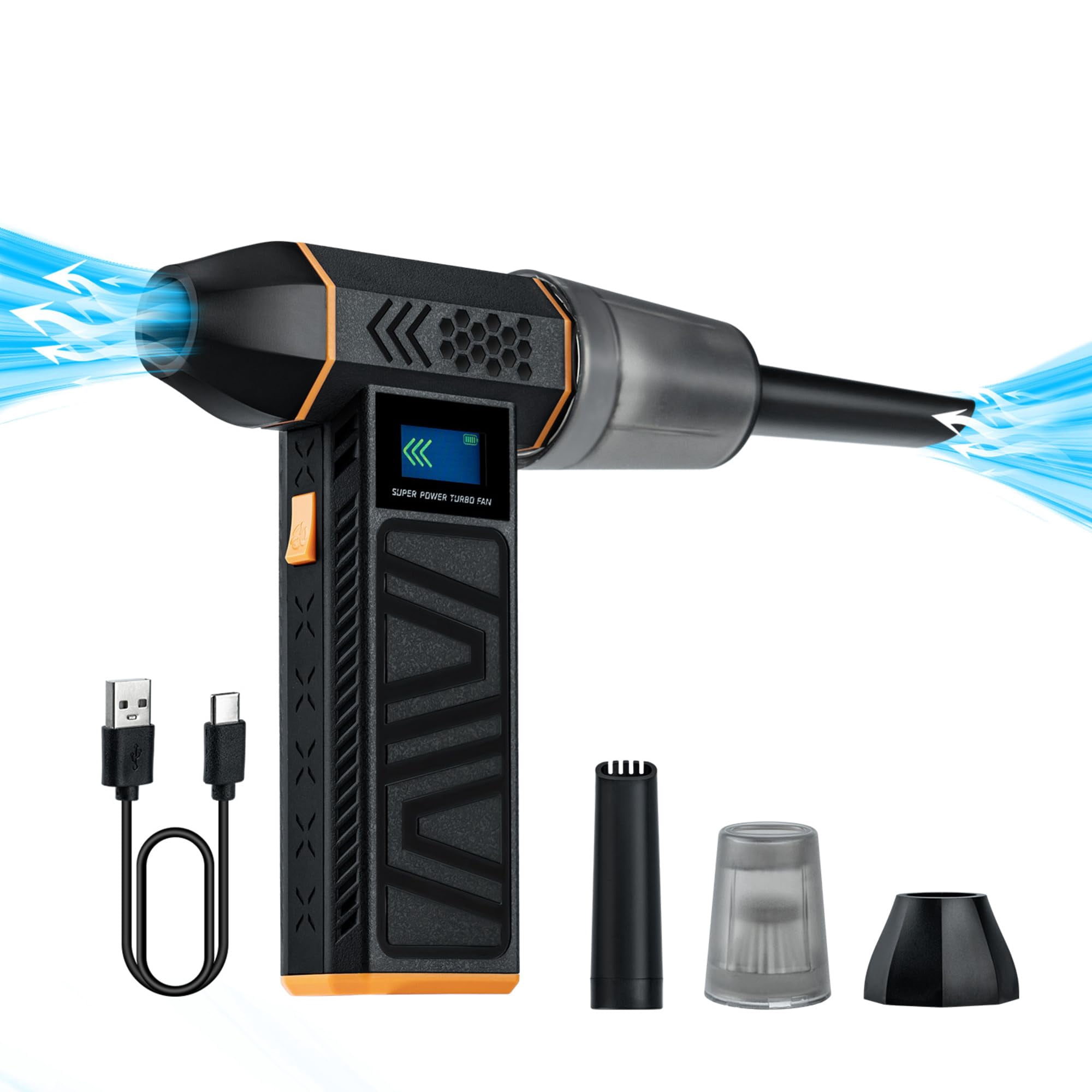 Mcbazel Electric Mini Air Blower, 4-Speed Adjustable Compressed Air ...