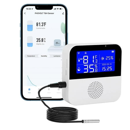 Wifi Hygrometer Thermometer Sensor With External Probe,wireless Digital ...