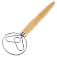 Dough Whisk Dutch Bread Mixer Stainless Hook Wooden Handle Baking Tool ...