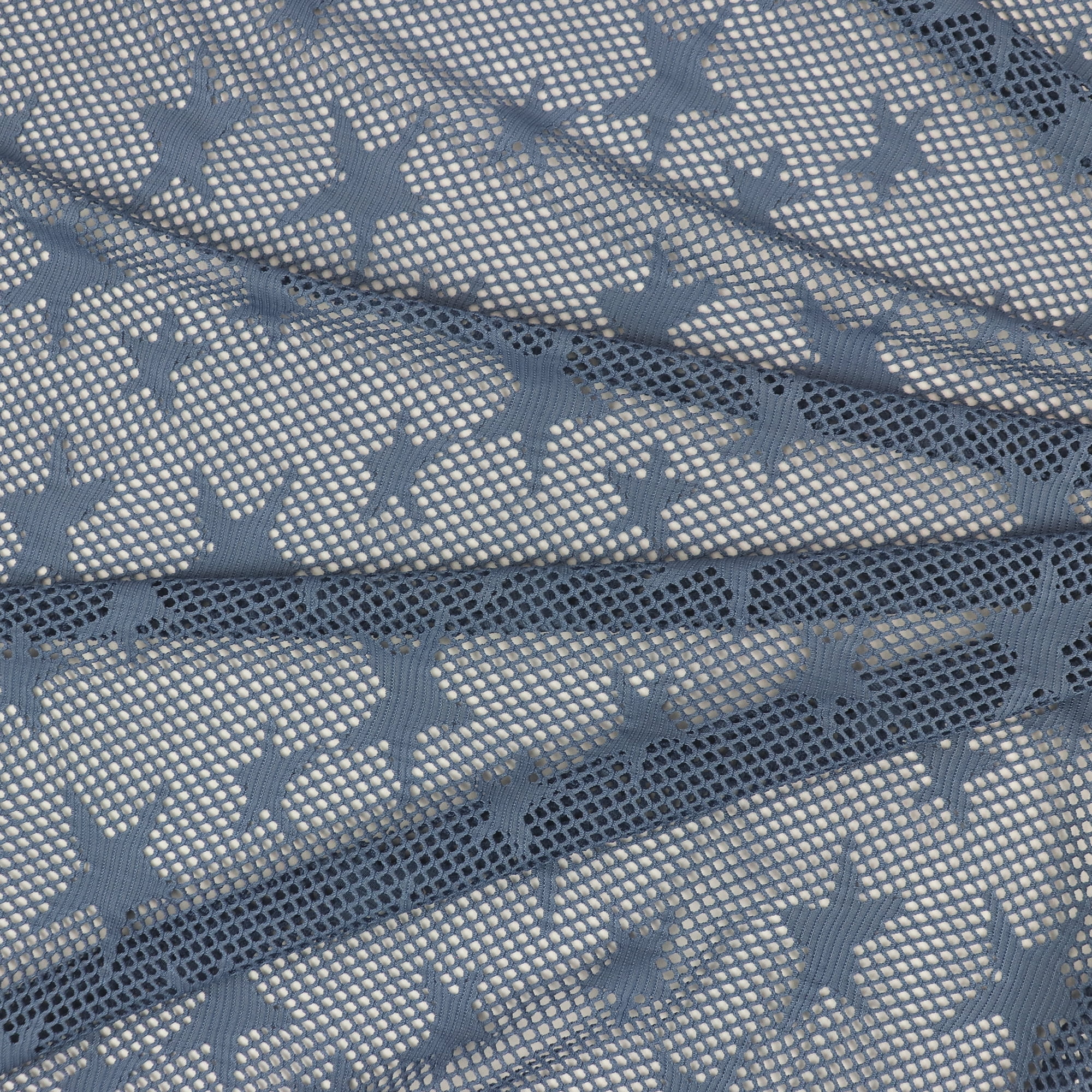 Romex Textiles Polyester Spandex Crochet Knit Fabric with Star Design ...