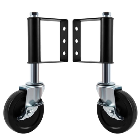 2 Pack Spring Loaded Gate Caster, Heavy Duty Gate Wheels with Universal ...