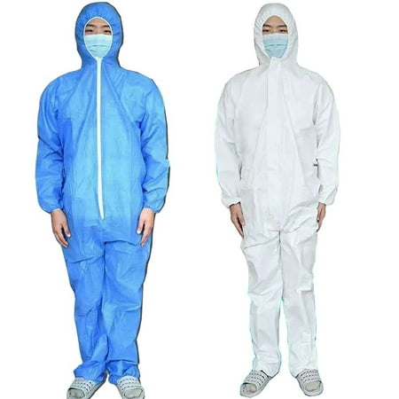 Disposable Medical Coat Lab Jacket Blue White Romper Loose Breathable ...
