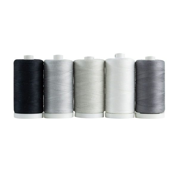Connecting Threads 100% Cotton Thread Sets - 1200 Yard Spools (Set of 5 ...