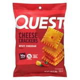 Quest Nutrition Spicy Cheddar Cheese Crackers with 10g Protein, Savory ...