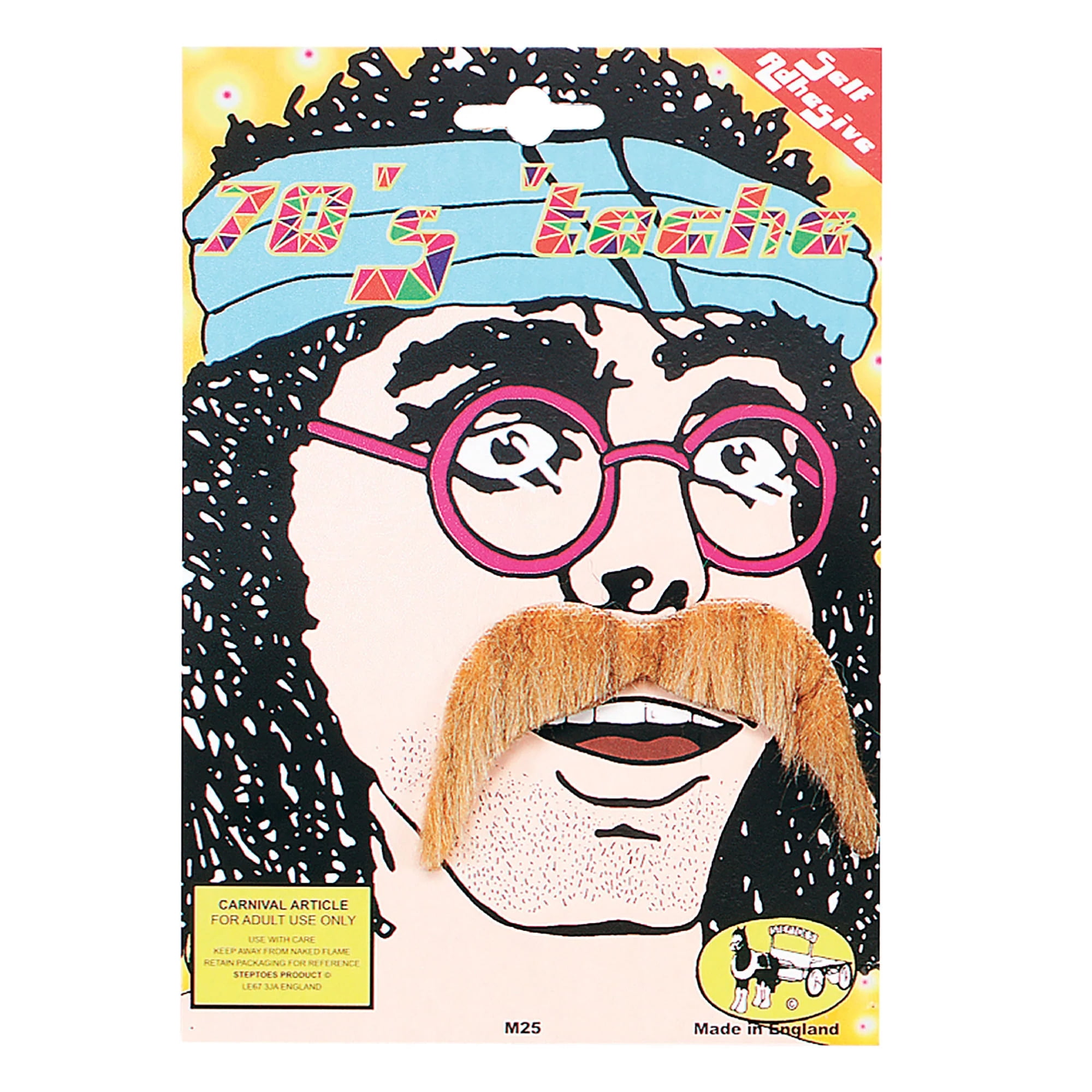 70s Tash Blonde Moustaches and Beards Male - Walmart.com