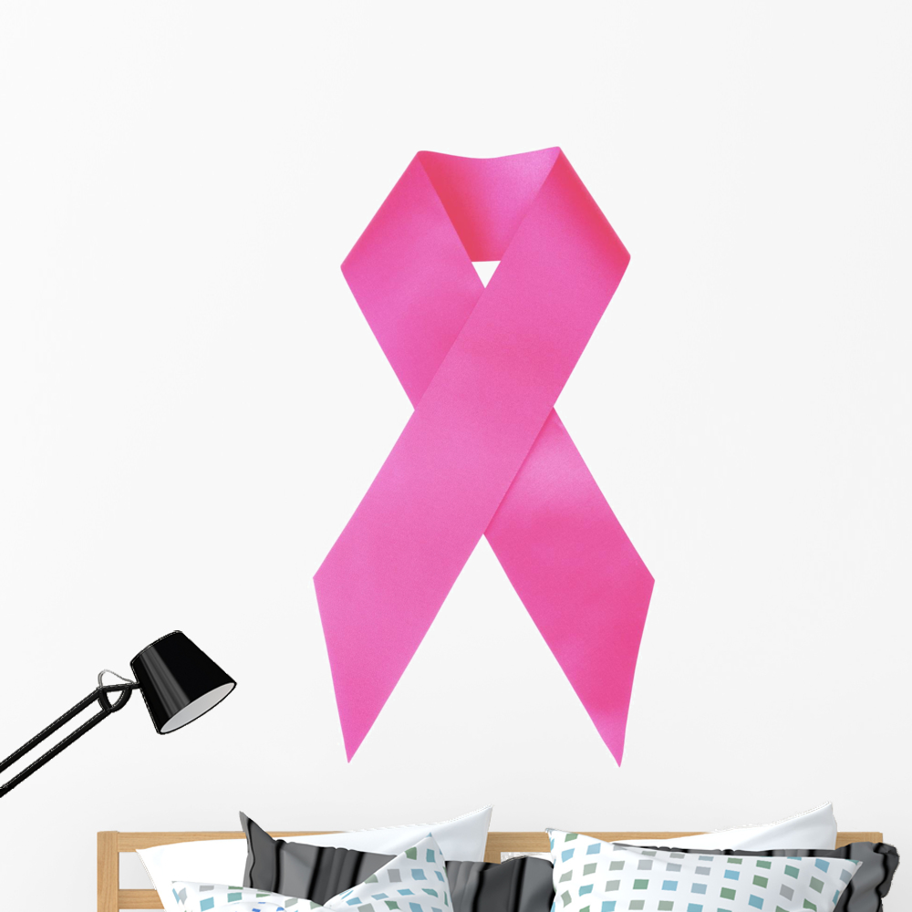 Pink Ribbon Symbol Wall Decal Sticker by Wallmonkeys Vinyl Peel and ...