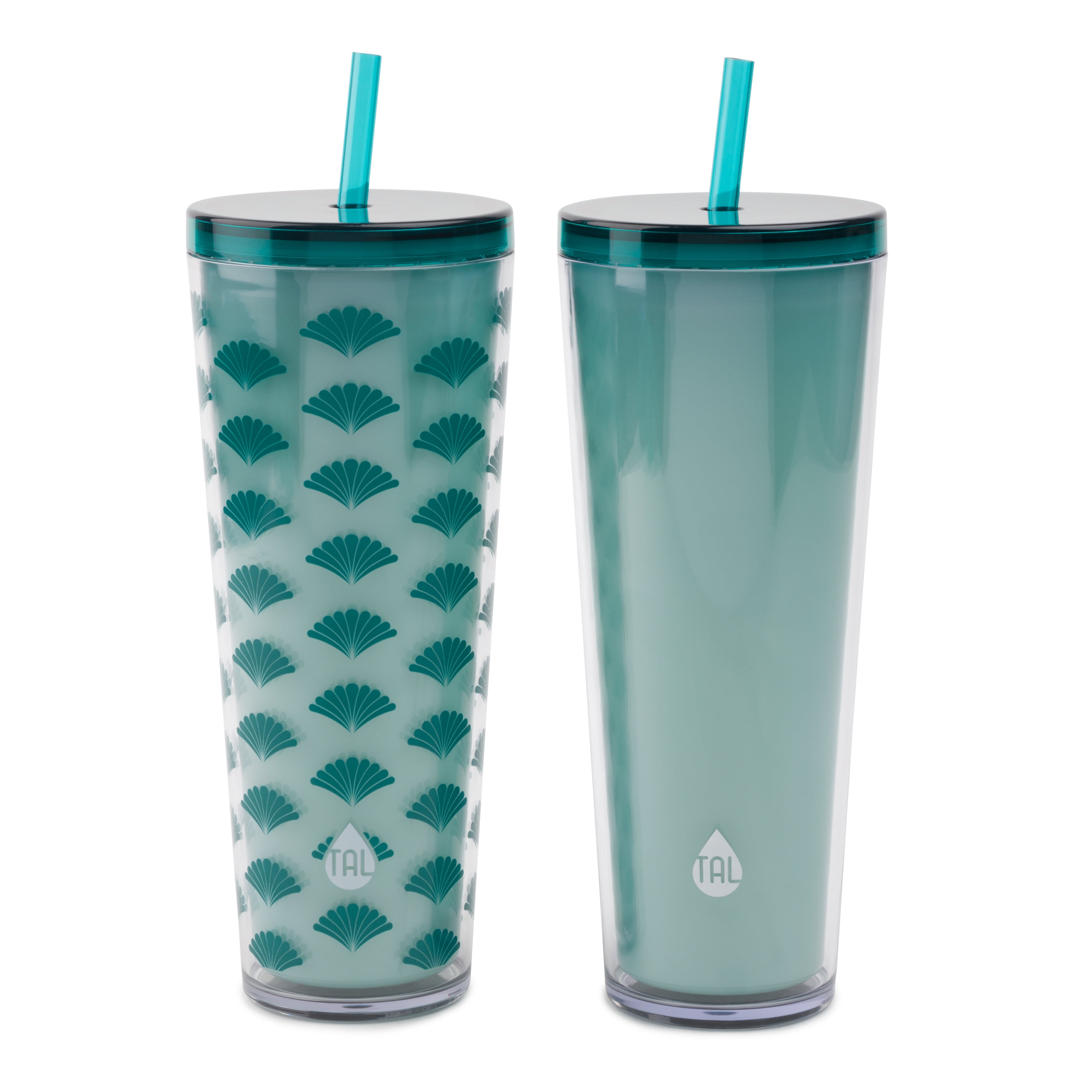 TAL Double Walled Color Changing Tumblers 2 Pack, 24 fl oz, Shell Green ...