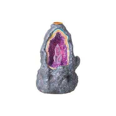 Geode Skull Back Flow Incense Burner w/ LED - 6.5" - Walmart.com