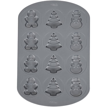 Wilton Bakeware - 12-Cavity Christmas Cookie Shapes Pan, Non-Stick ...