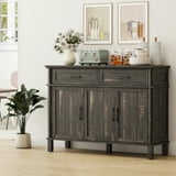 48 Inches Buffet Cabinet with Storage, Farmhouse Sideboard Buffet, with ...
