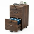 Ktaxon 2-Drawer Rolling Wood File Cabinet with Lock, Portable Vertical ...