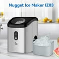 WhizMax Countertop Nugget Ice Maker, Self-Cleaning, 33lb Ice in 24 Hrs ...