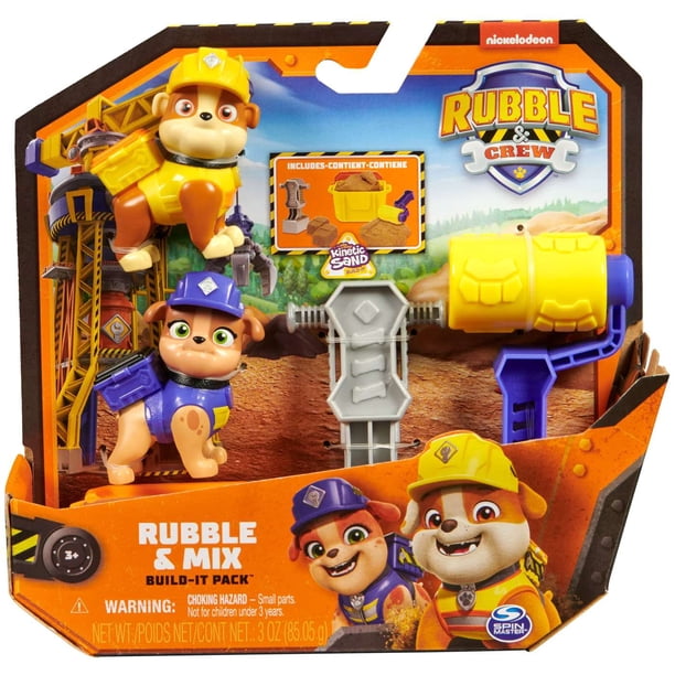 Paw Patrol Rubble & Crew Rubble & Mix Build-It Pack - Walmart.com