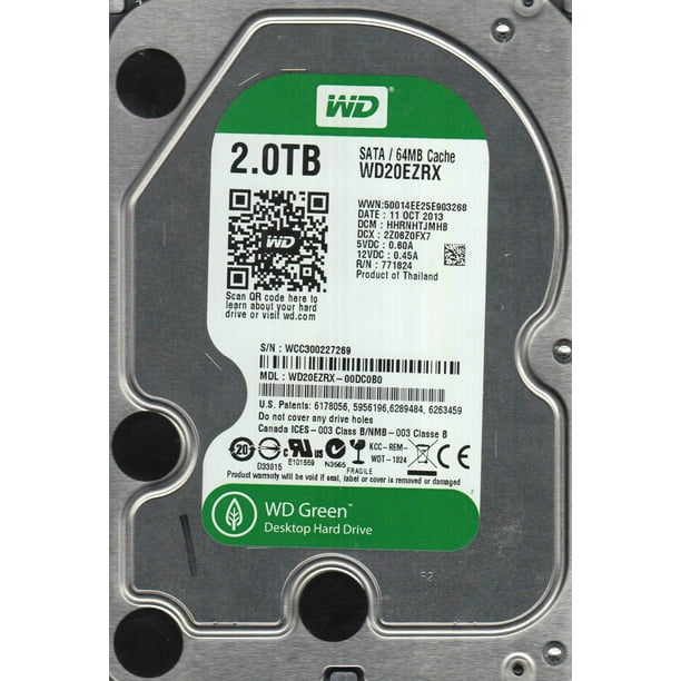 WD20EZRX-00DC0B0, DCM HHRNHTJMHB, Western Digital 2TB SATA 3.5 Hard ...