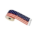 2Pcs Wired Decorative Ribbons, Patriotic Fabric Rolls, 4th of July Red ...