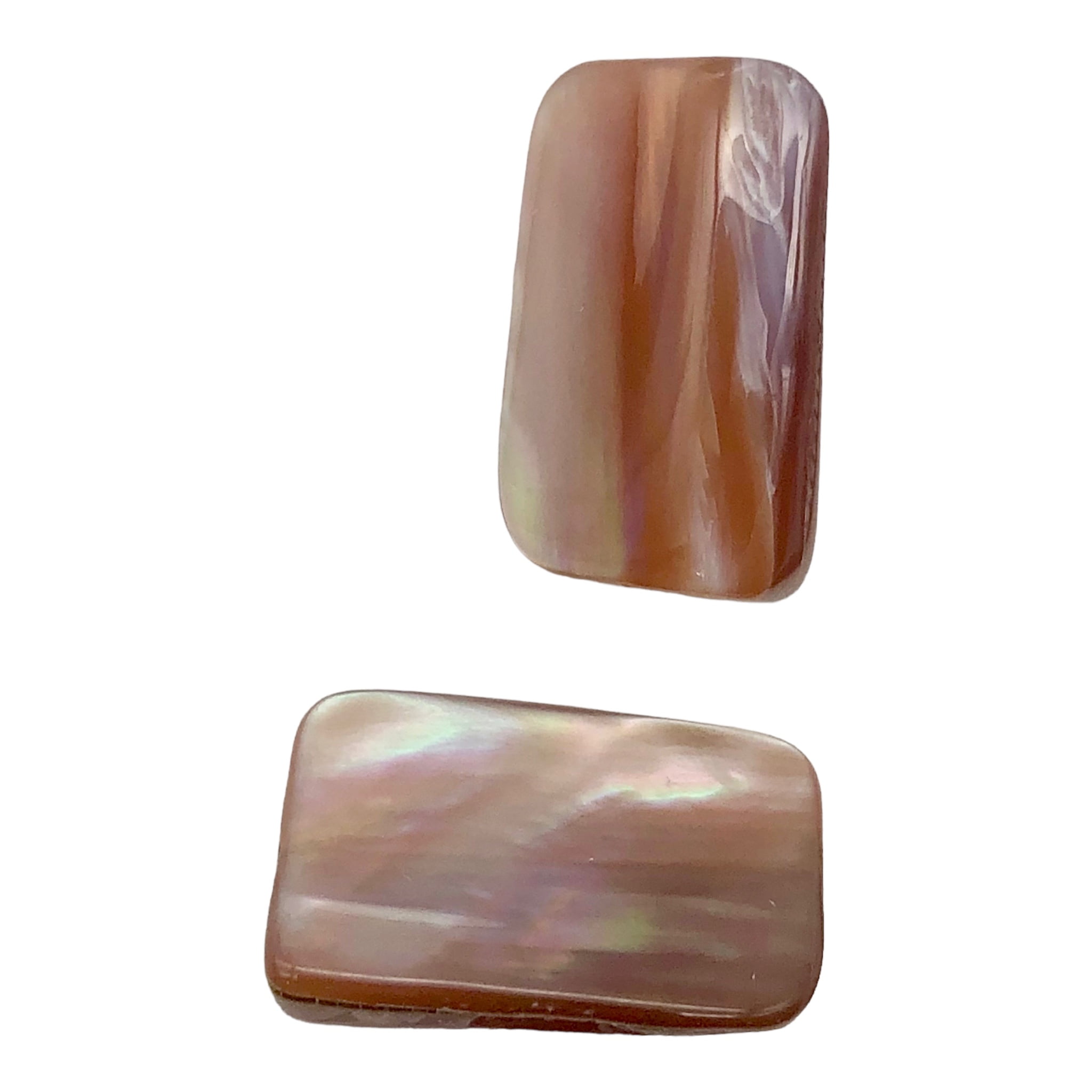 Natural Dark Pink Mussel Shell Beads | 16x11mm to 18x12mm | 2 Beads ...