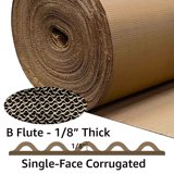 UOFFICE Corrugated Cardboard Wrap Roll 48"x250'x1/8" Thick - B Flute ...