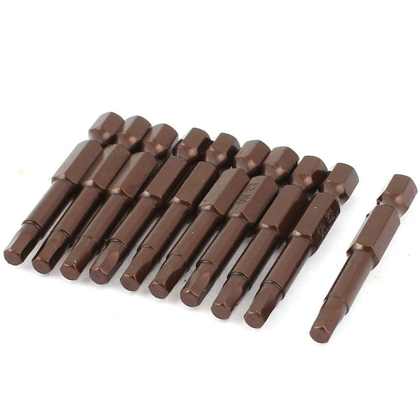 1/4" Hex Shank 4mm Hexagon Tip Magnetic Screwdriver Bits 50mm Length ...