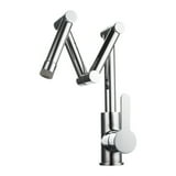 Copper Folding Kitchen Faucet Wash Basin Sink Retractable Hot And Cold ...