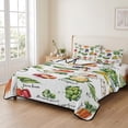3 Pieces King Quilt Set,Country Vegetables Soft Bedding Sets with 1 ...