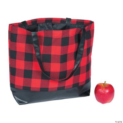 Buffalo Plaid Tote Bags - Favor Bagss - 1 Piece - Walmart.com