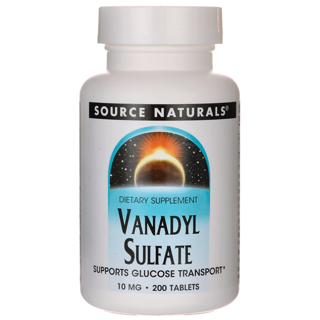 Source Naturals Vanadyl Sulfate 10 mg 200 Tabs - Walmart.com