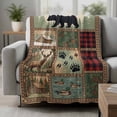 Boho Bear Deer Blanket Soft Cozy Warm Twin Blanket for Bed, Plush Fuzzy ...
