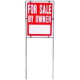 Hy-Ko Plastic Real Estate for Sale by Owner Sign with Frame, 14" X 41 ...