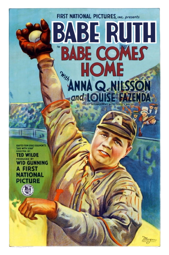 Babe Ruth Poster Babe Comes Home Baseball 16in x 24in Poster Square ...
