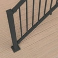 8 ft. x 36 in. Stair Textured Black Aluminum Rapid Rail Kit$$Tools ...