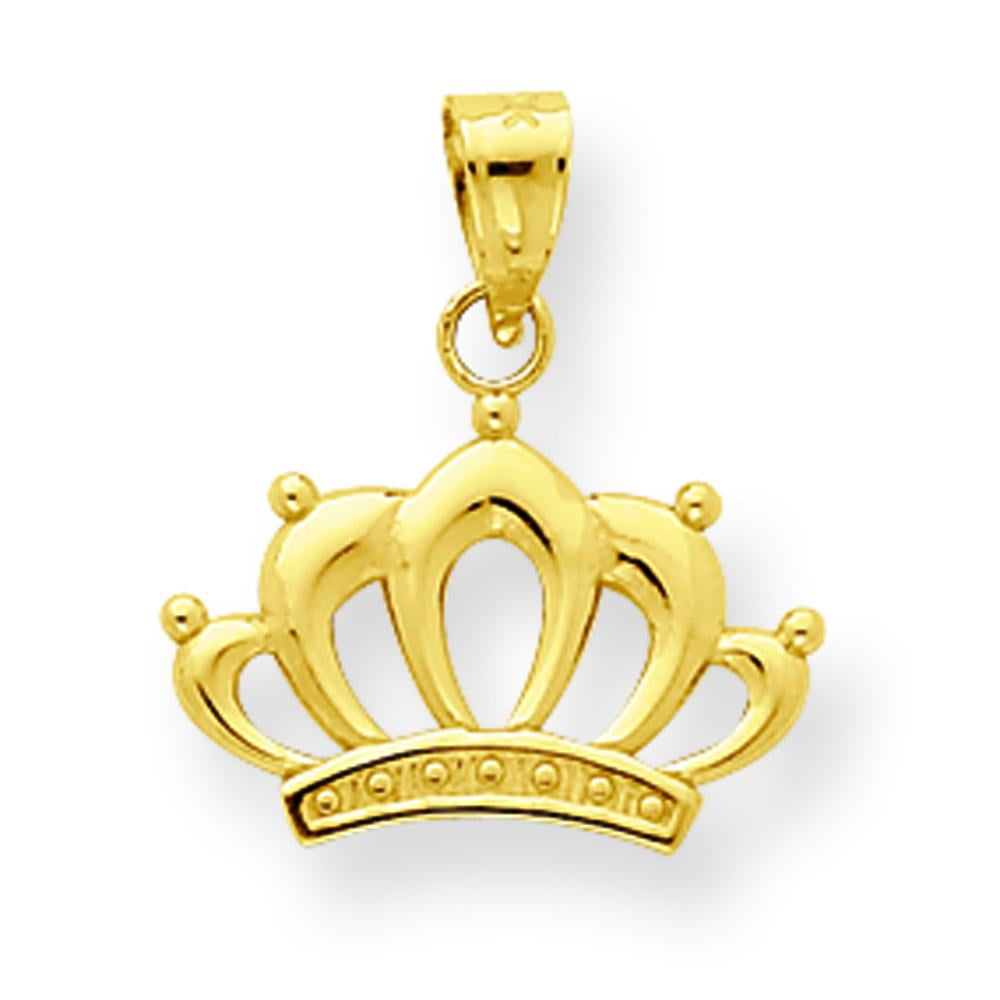10K Gold Crown Charm Pendant Jewelry - Walmart.com