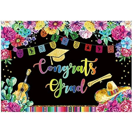 YOITEA 7x5ft 2022 Congrats Grad Backdrop Mexican Graduation Prom Party ...