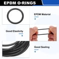 100 Pack EPDM O-Ring Seals, 25/32" ID x 29/32" OD x 1/16" Thick Round ...