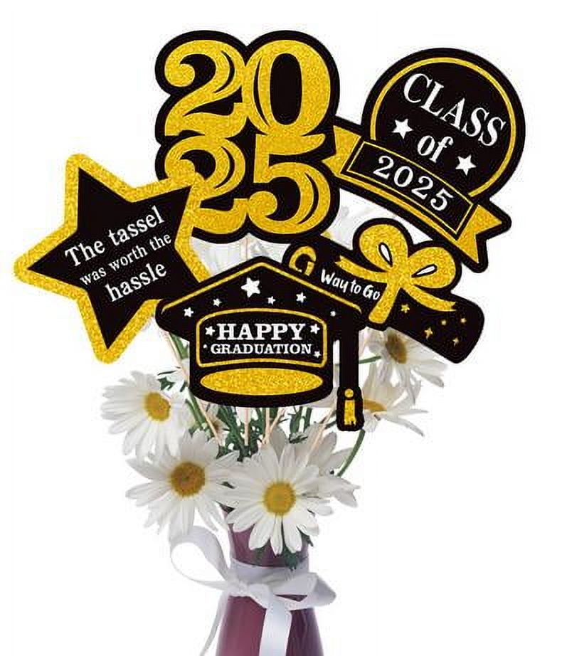 BRIGHTFUFU 1 set de graduación Vase Toppers Toppers Decoraciones de ...