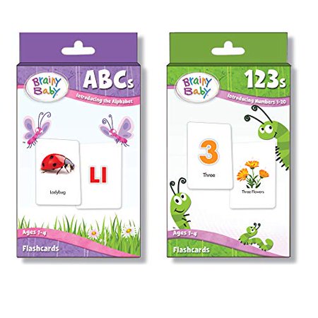 Brainy Baby ABCs Flashcards and 123s Flashcards Deluxe Edition ...