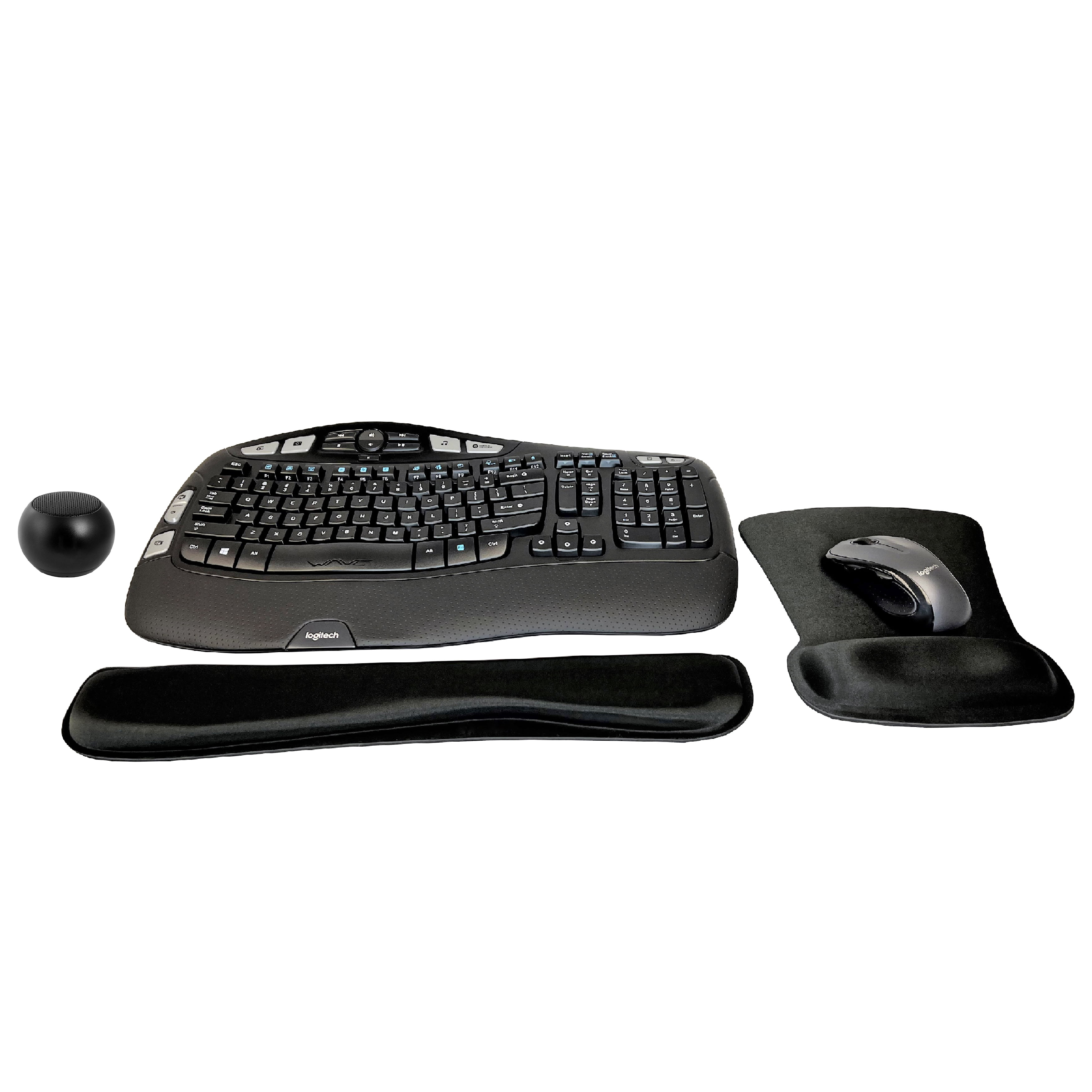 Logitech MK550 Comfort Wave Wireless Keyboard & Mouse Combo Home Office ...