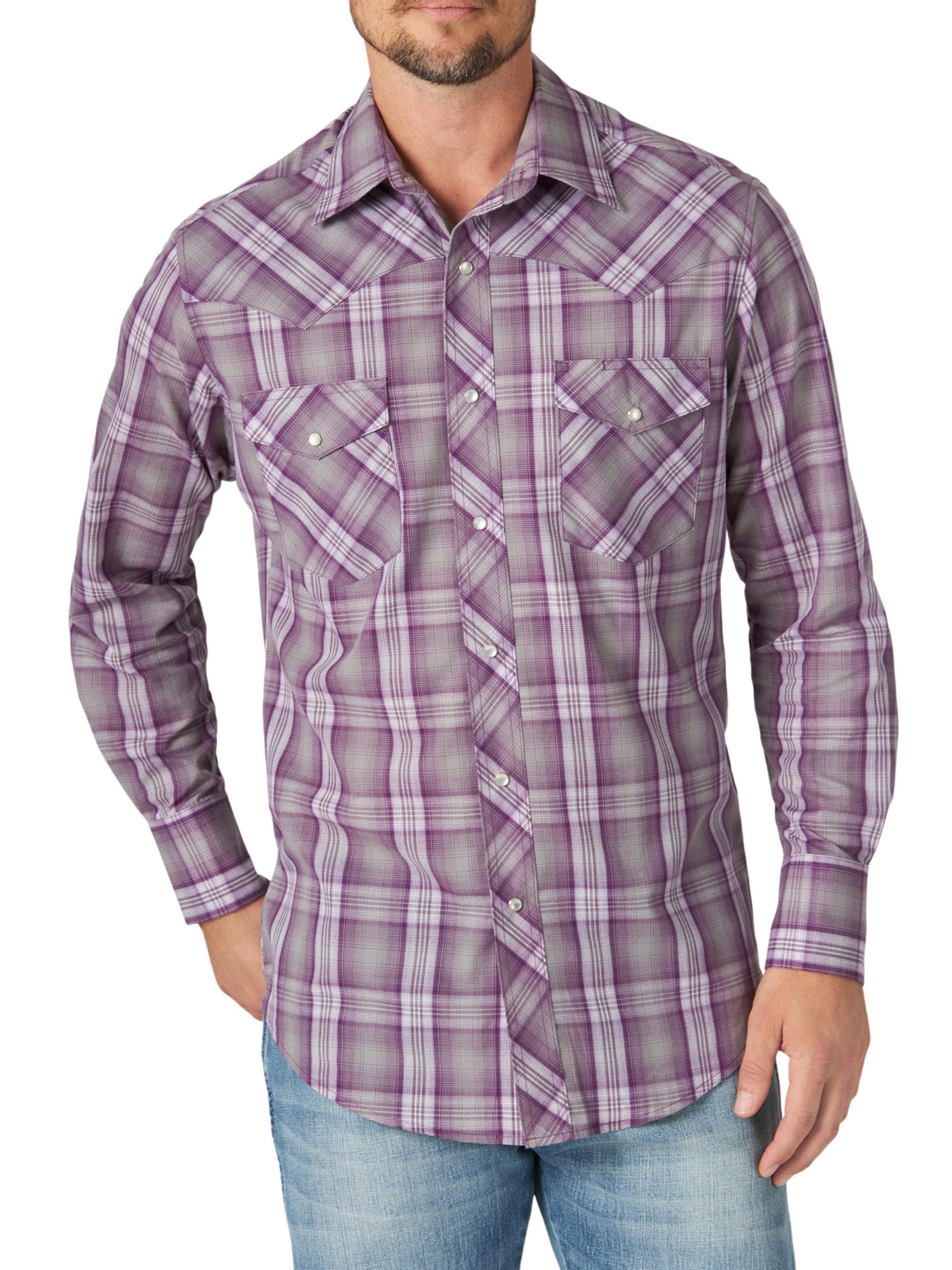Wrangler Men's Long Sleeve Western Shirt - Walmart.com