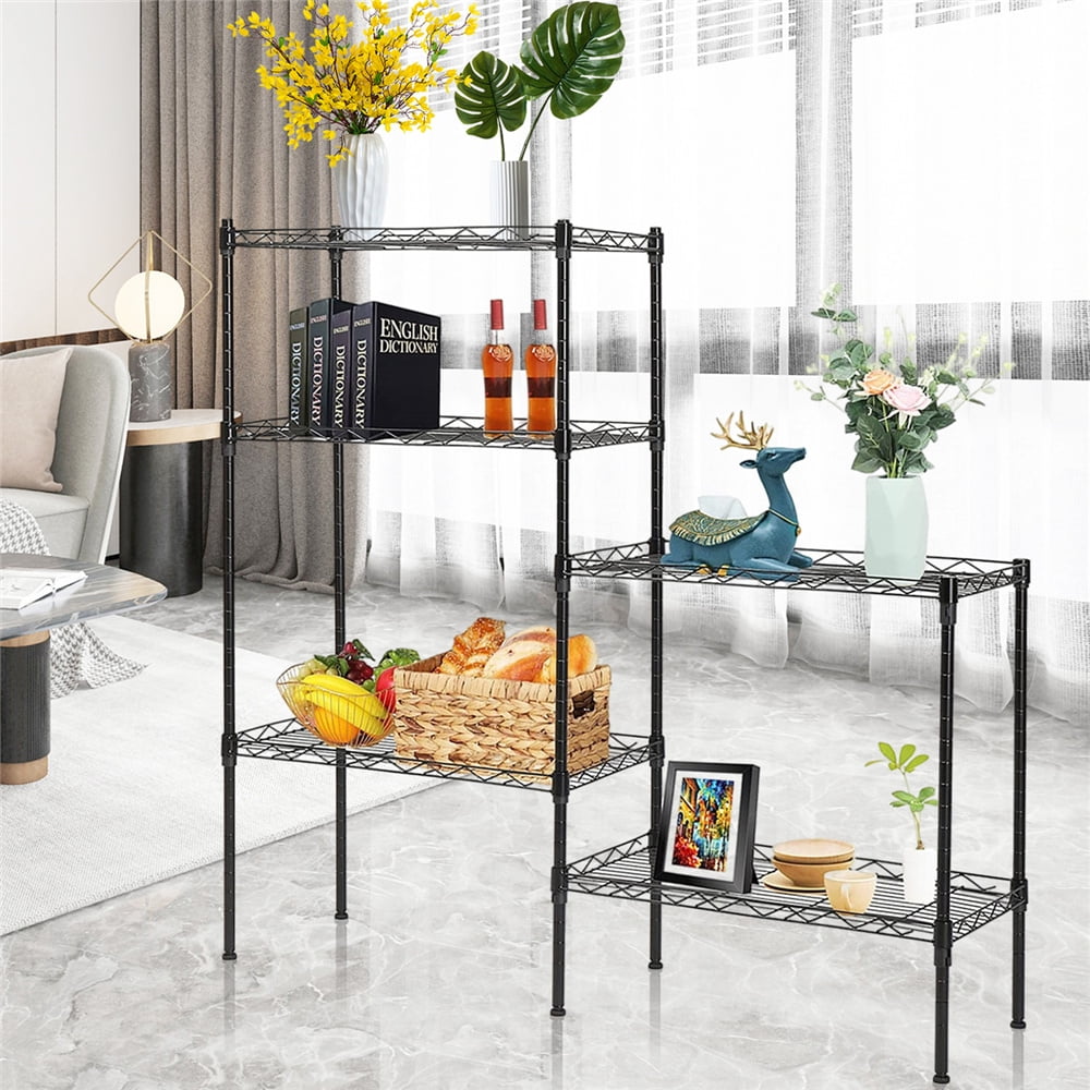 Buy Metal Rack and Shelves, Upgraded 5-Shelf Wire Shelving Unit for ...