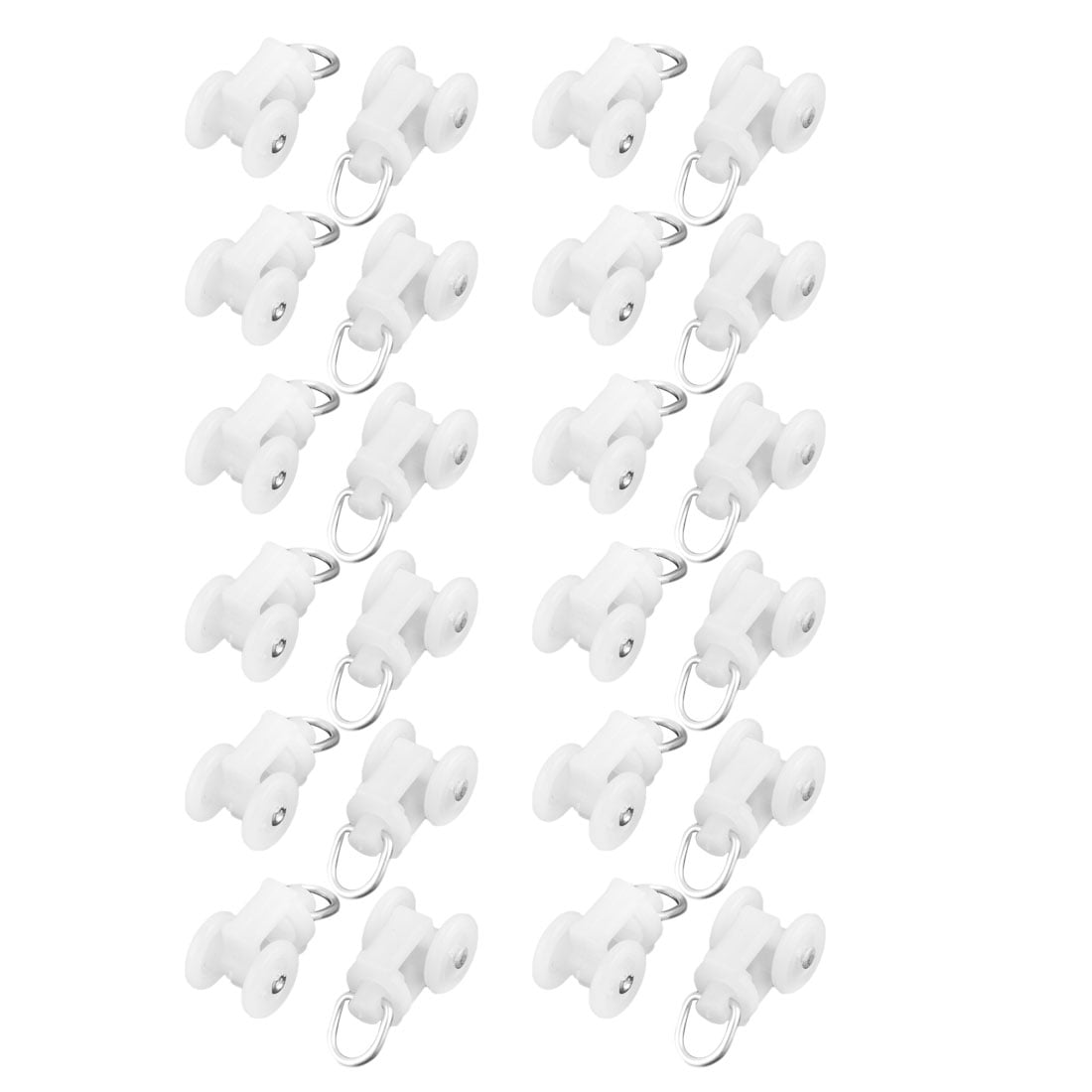 Home Plastic Curtain Track Sliding Roller Glider Carrier 1.1 Inch ...