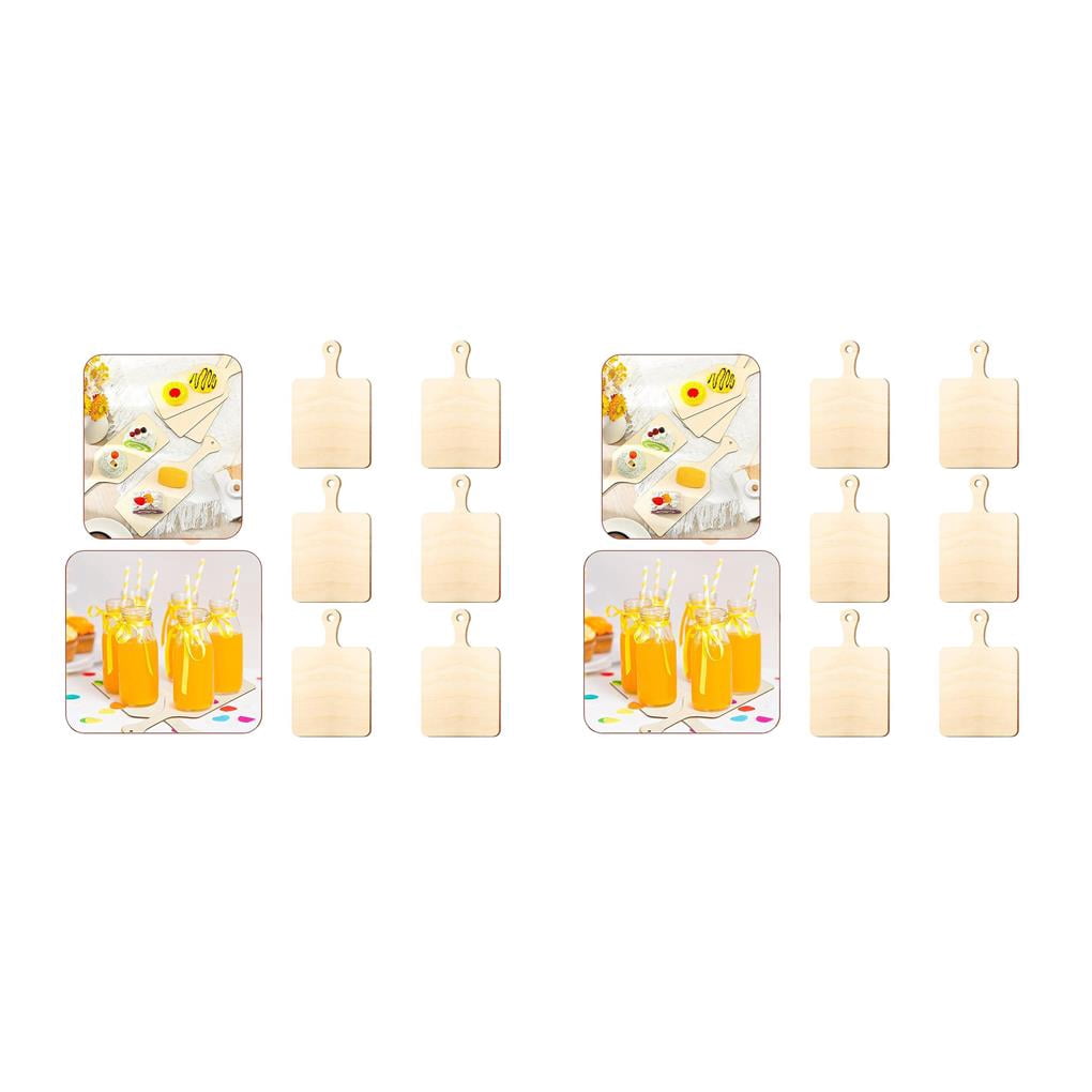Bewildely Mini tabla de cortar de madera de 6 uds., tablas de servir de ...