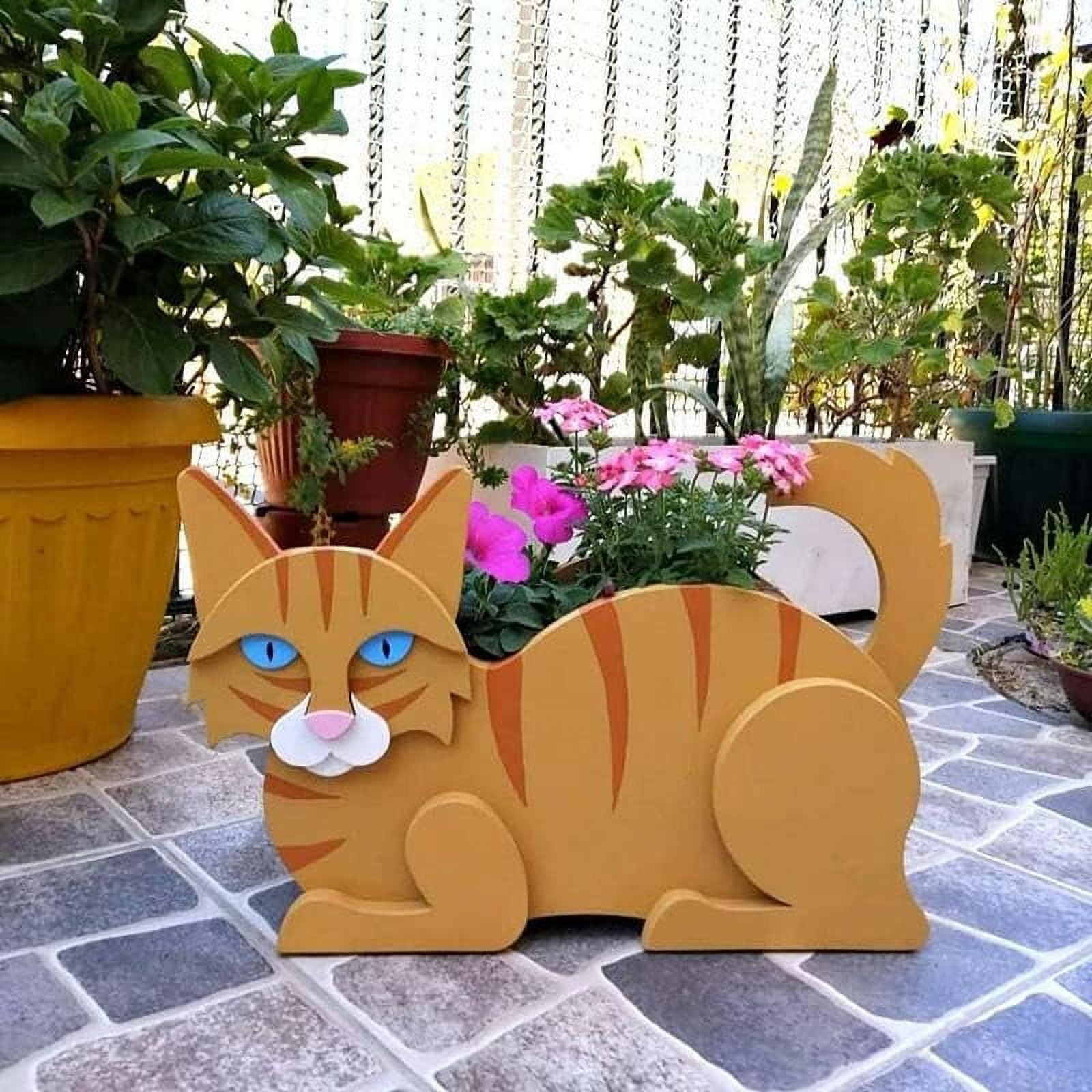 Click here for Unbranded Hugfegwe Cat Shaped Planter Wooden Plant... prices