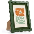 5x7 Picture Frame with Mat for 4x6, Wooden Real Glass Photo Frame with ...