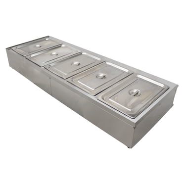 INTBUYING 5-Pan Buffet Food Warmer Electric Steam Table 72" Stainless ...