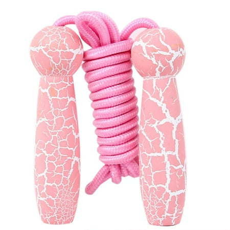 Jianama Children Jump Ropes Wooden Crack Handle Cotton Rope Skipping ...